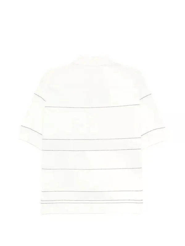 CROQUIS Striped Collared Shirt - Neutrals