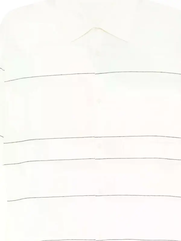 CROQUIS Striped Collared Shirt - Neutrals
