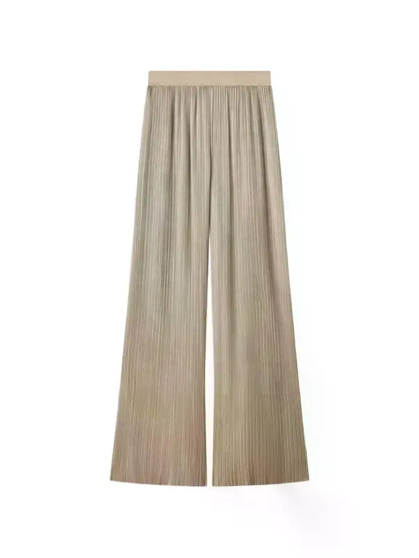 JOSEPH Amber Pleated Satin Trousers - Neutrals