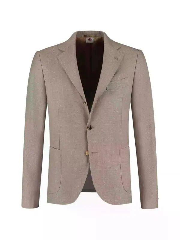 LUIGI BORRELLI Buttoned Single-breasted Jacket - Neutrals
