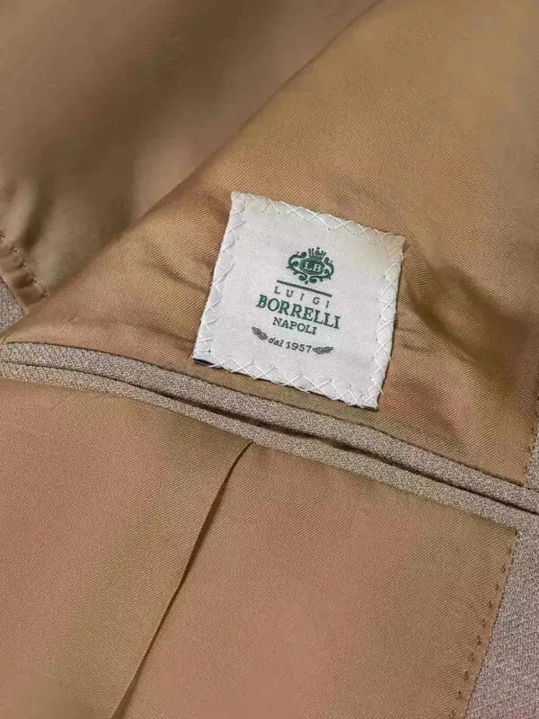 LUIGI BORRELLI Buttoned Single-breasted Jacket - Neutrals
