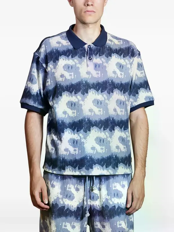 MAISON HIDEOUT Pattern Short-sleeve Polo Shirt