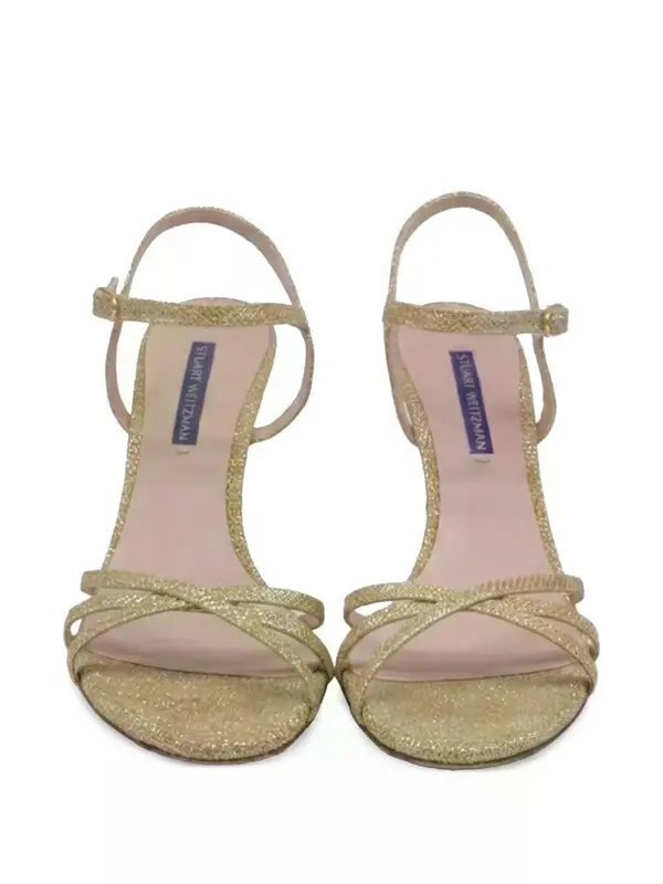 STUART WEITZMAN Starla Glitter Ankle-strap Sandals