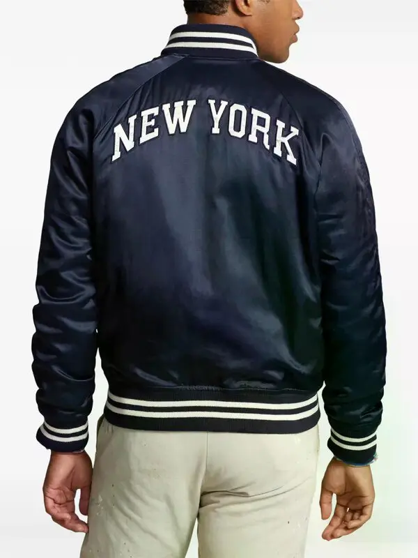 Polo Ralph Lauren Satin Letterman Bomber Jacket