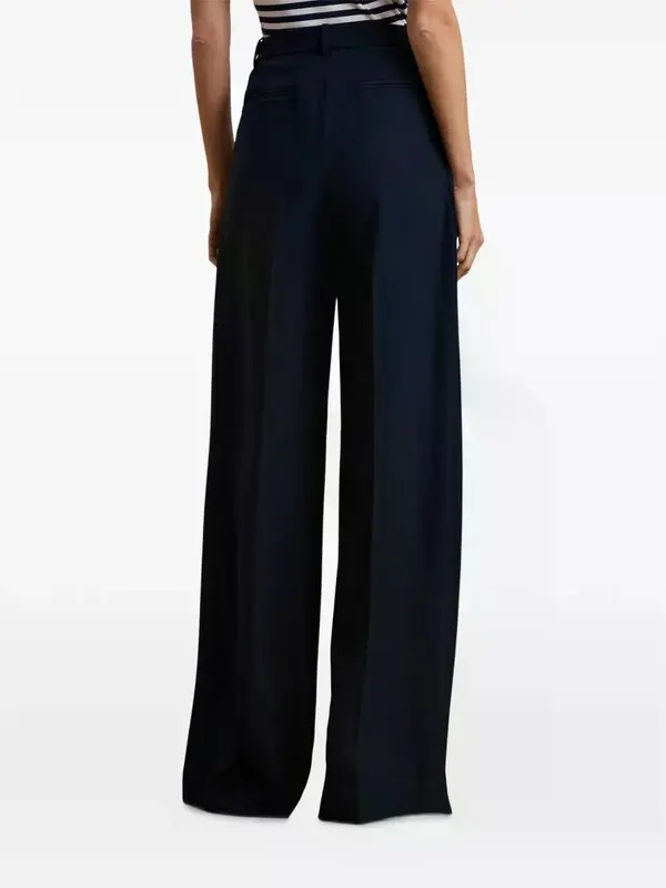 Ralph Lauren Georgette Pleated Wide-leg Trousers