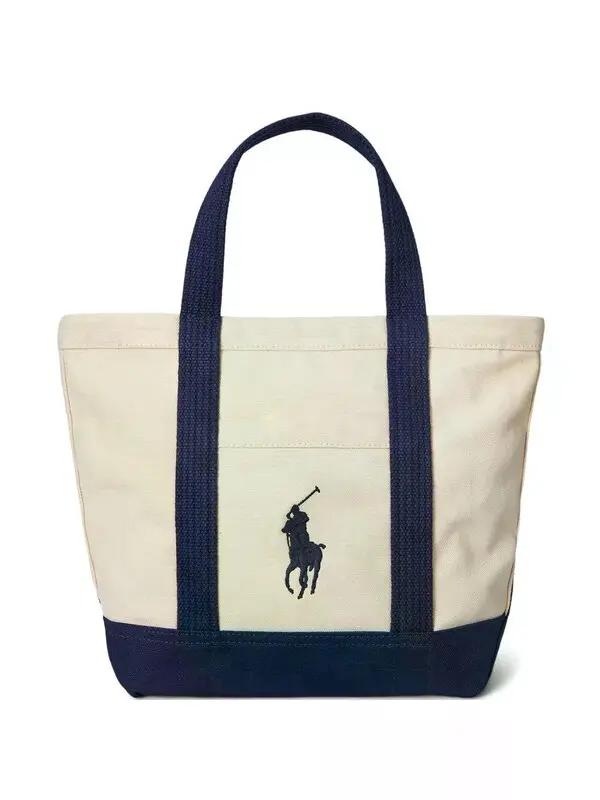 Polo Ralph Lauren Embroidered-pony Tote Bag - Neutrals