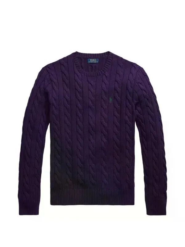 Polo Ralph Lauren Cable-knit Crew-neck Sweater - Purple