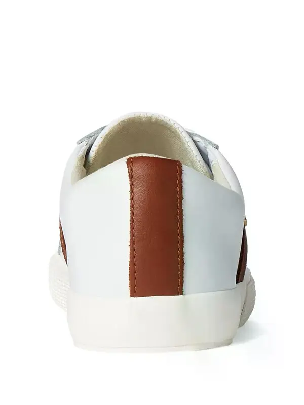 Ralph Lauren Janson Ii Stripe Logo Sneakers - White