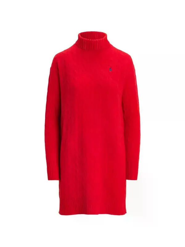 Polo Ralph Lauren Cable-knit Mini Sweater Dress - Red