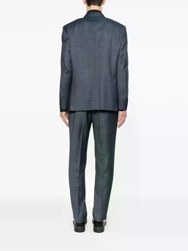 Canali Double-breasted Pinstripe Suit - Blue
