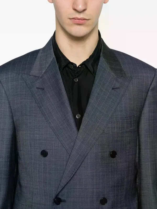 Canali Double-breasted Pinstripe Suit - Blue