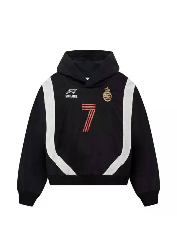 Rhude Lago Soccer Jersey Hoodie - Black