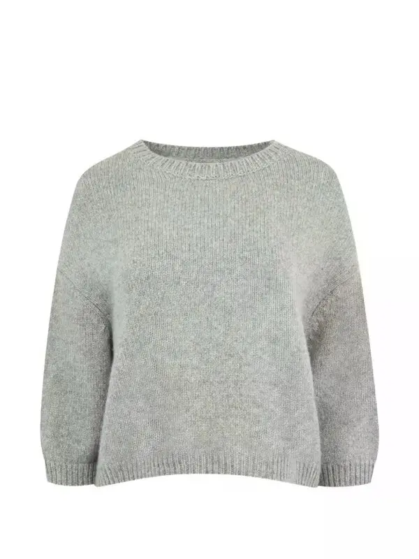 Khaite Sabina Ribbed Knit Sweater - Grey