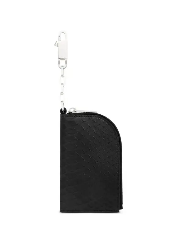 Rick Owens Hook Zipped Wallet - Black