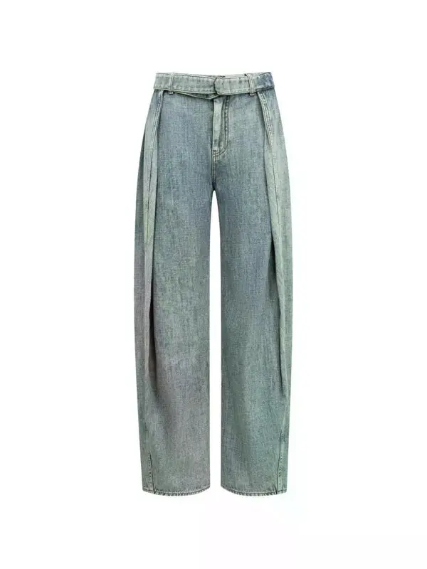 Loewe Belted Wide-leg Jeans - Blue
