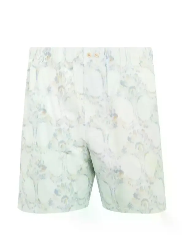 WALES BONNER Printed Sunday Shorts - White