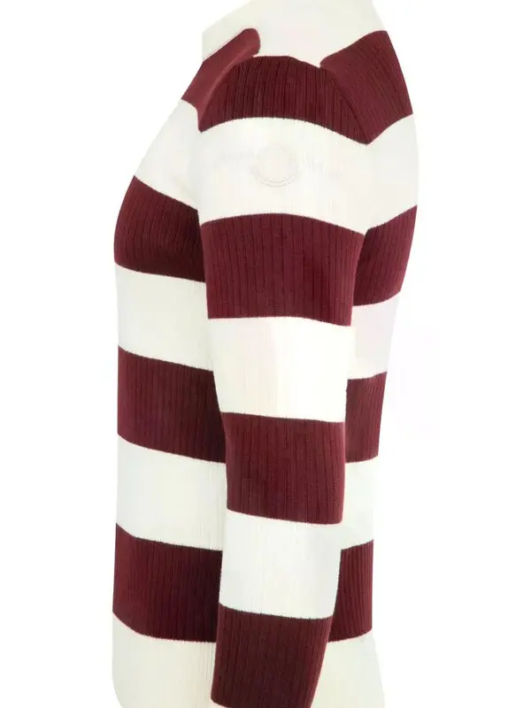 Moncler Striped Crew-neck Sweater - Red