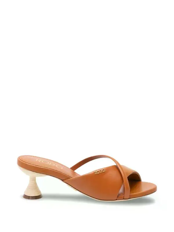 Rodo Twisted Strap Sandals - Brown