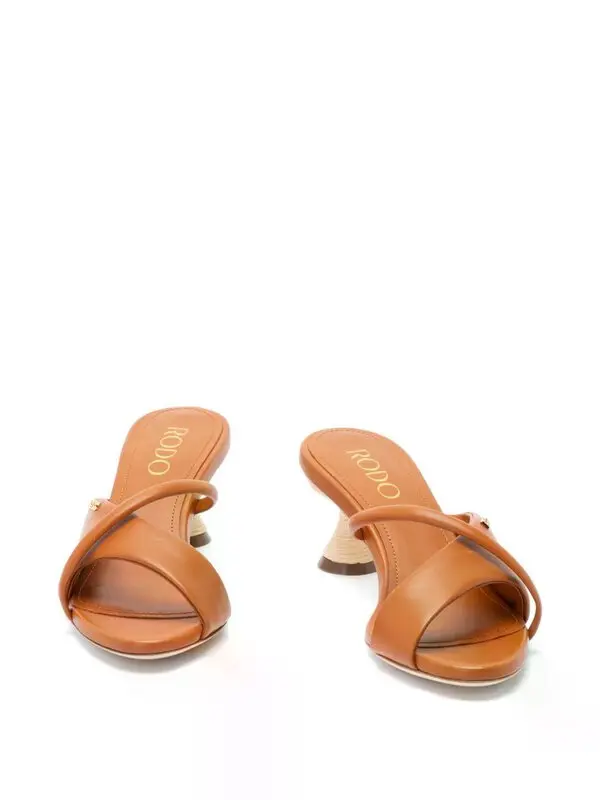Rodo Twisted Strap Sandals - Brown