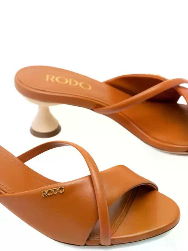 Rodo Twisted Strap Sandals - Brown