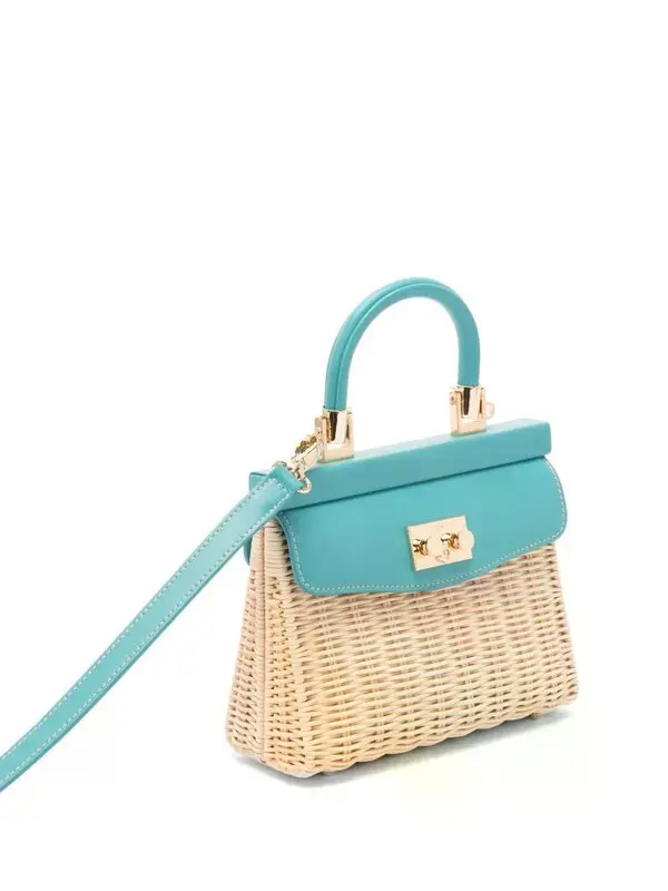Rodo Wicker Tote Bag - Neutrals