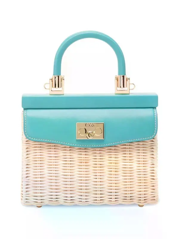 Rodo Wicker Tote Bag - Neutrals