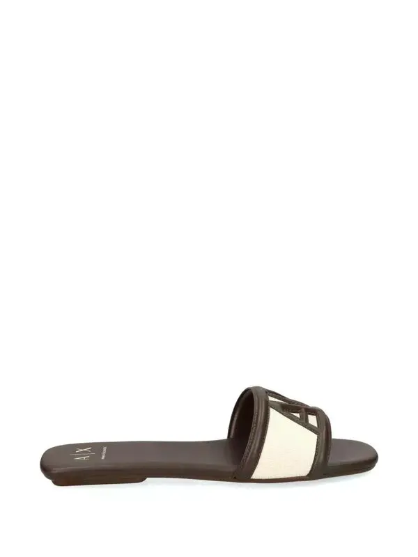 Armani Exchange Logo-detail Sandals - Brown