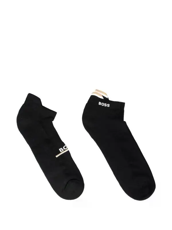 BOSS Logo-detail Socks - Black