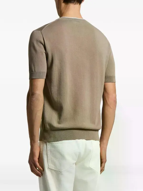 Peserico Crew Neck T-shirt - Brown