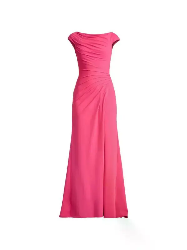 Tadashi Shoji Draped Slit Dress - Pink