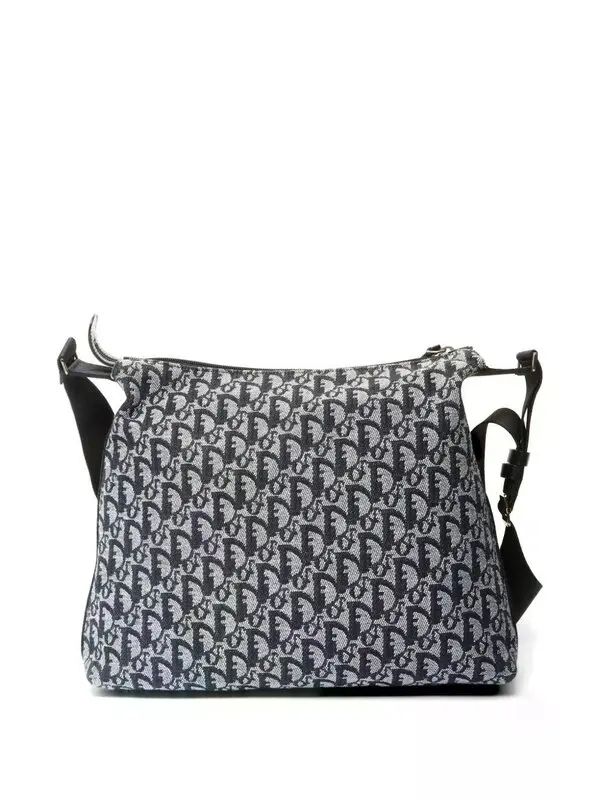 Dior 2000s Trotter Canvas Shoulder Bag - Blue