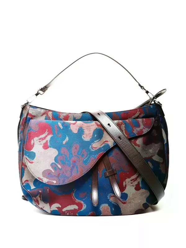 Dior 2021-2022 Peter Doig Canvas Shoulder Bag - Blue