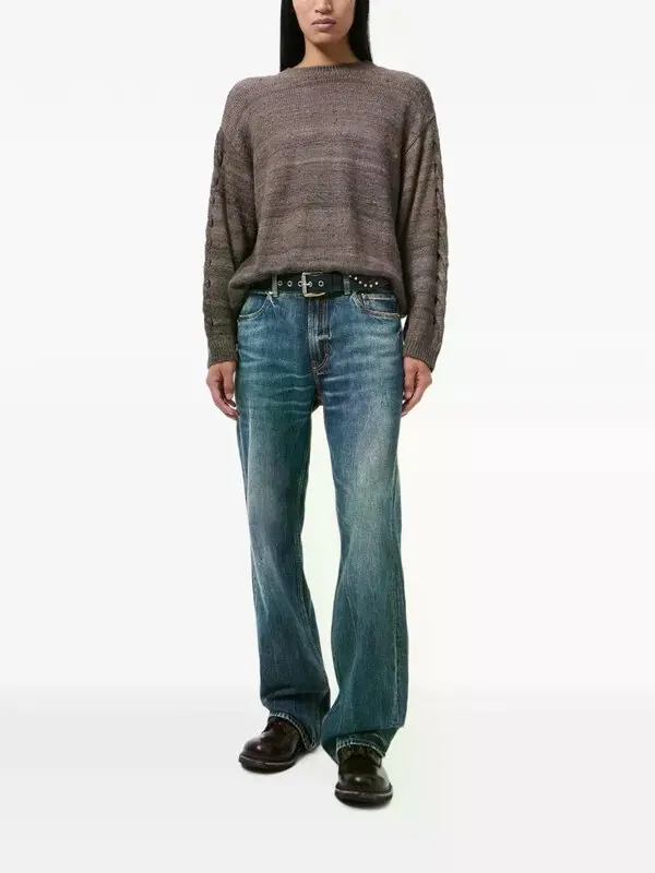 Our Legacy Carlson Cut Faded Denim Trousers - Blue