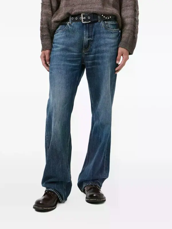Our Legacy Carlson Cut Faded Denim Trousers - Blue