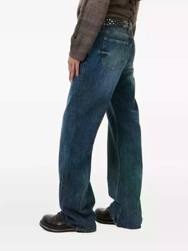 Our Legacy Carlson Cut Faded Denim Trousers - Blue