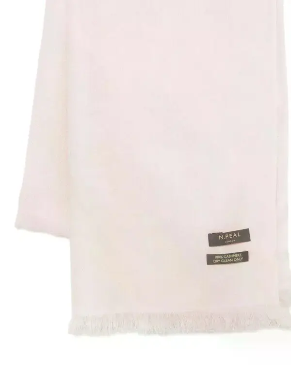 N.peal Fringed Pashmina Stole - Pink