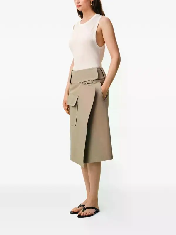 AMI Paris Cotton Wrap Skirt