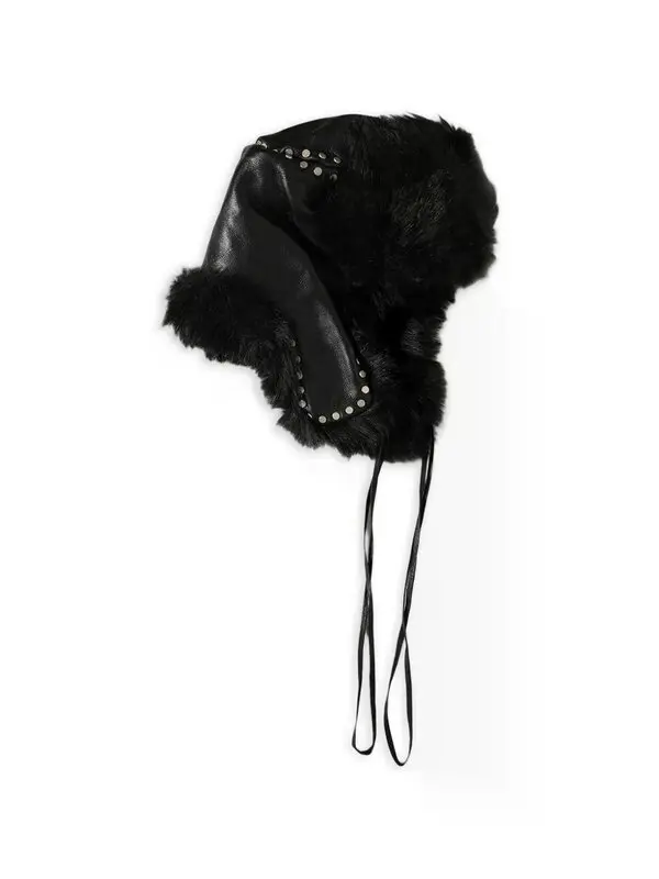 WHO DECIDES WAR BY EV BRAVADO Studded Trapper Hat - Black