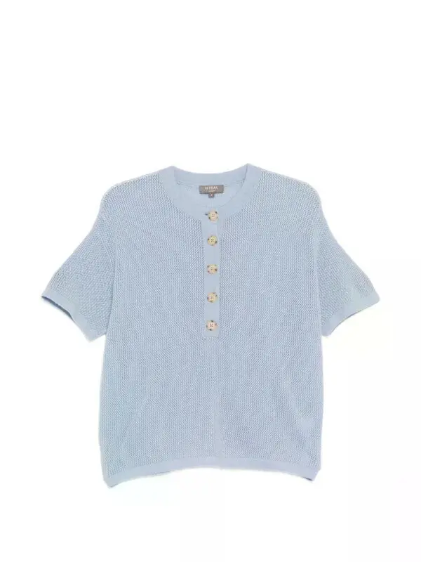 N.peal Open-stitch Top - Blue