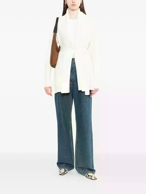 N.peal Rib Placket Cardigan