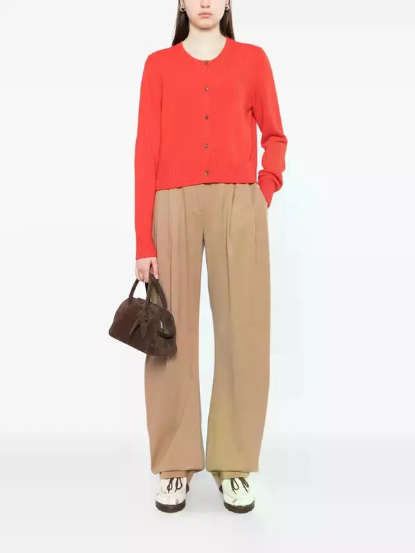 N.peal Round Neck Long-sleeve Cardigan