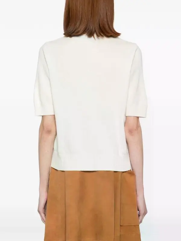 N.peal Cashmere Short-sleeve Cardigan - Neutrals