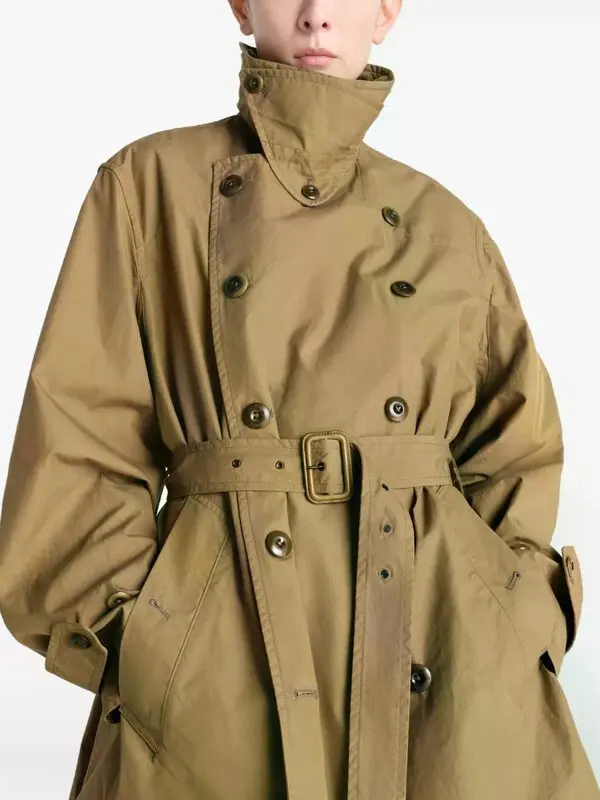 LEMAIRE Lemiare Cropped Trench In Ventile® Cotton - Green