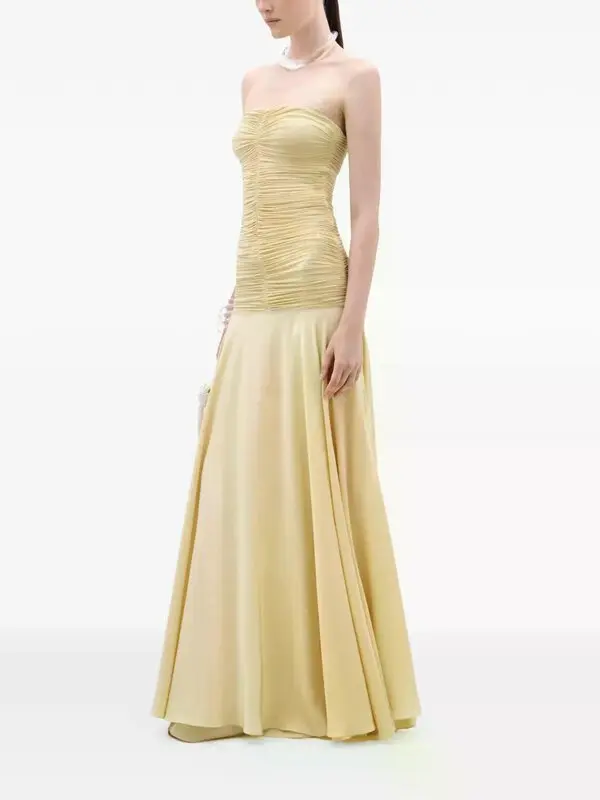 Silvia Tcherassi Norma Strapless Maxi Dress - Neutrals