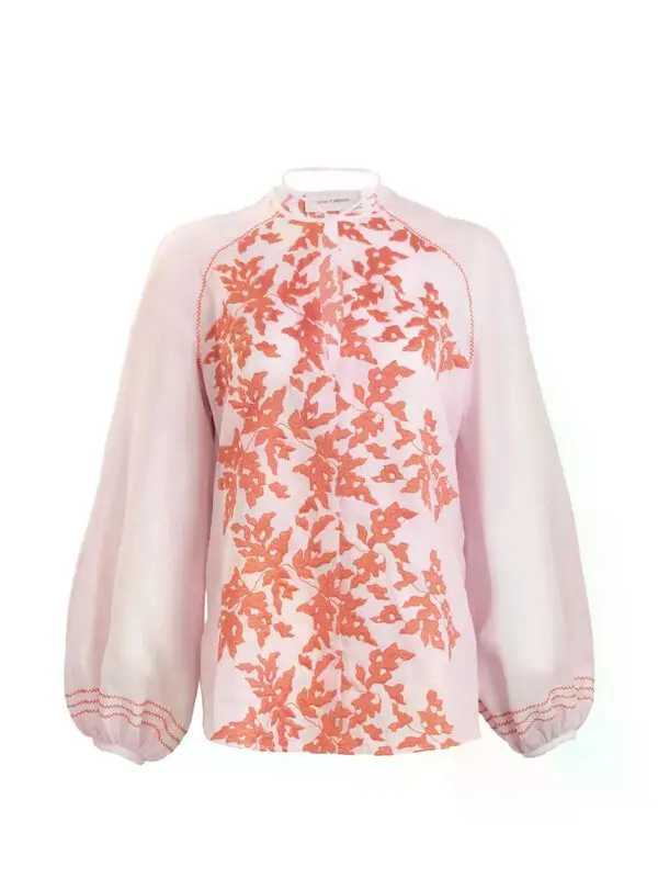Silvia Tcherassi Molveno Embroidered Blouse - Pink