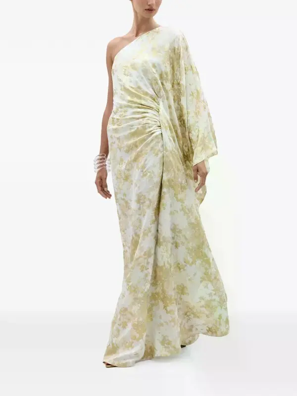 Silvia Tcherassi Afrodita One-shoulder Maxi Dress - Neutrals