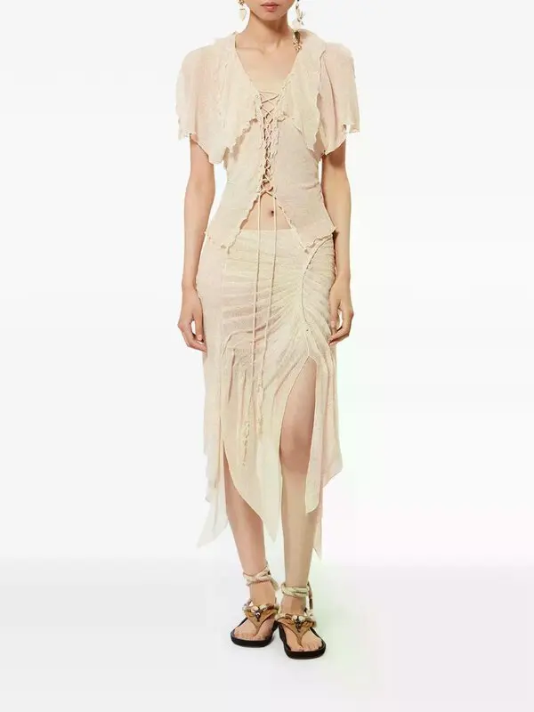 Isabel Marant Étoile Taylora Ruffle Asymmetric Skirt - Neutrals