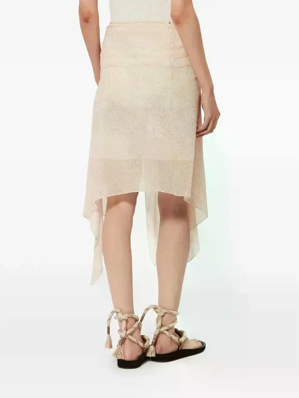 Isabel Marant Étoile Taylora Ruffle Asymmetric Skirt - Neutrals