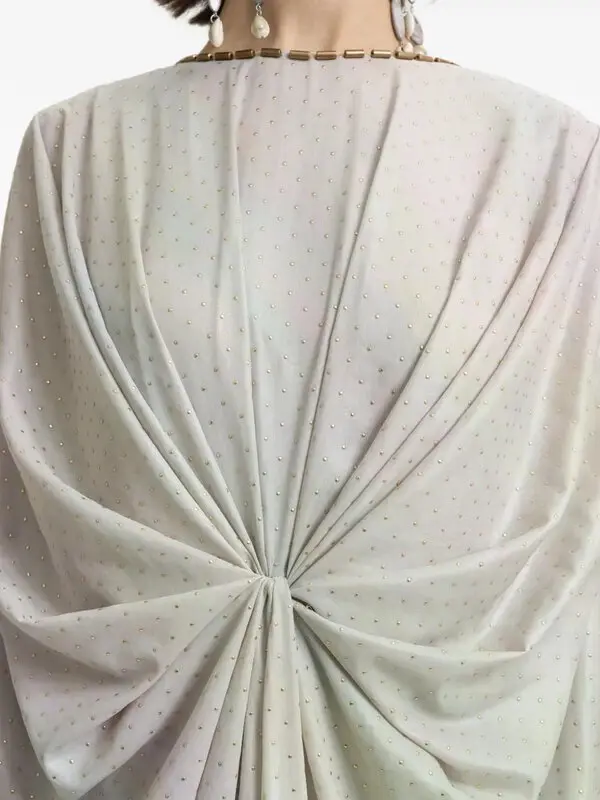 GEMY MAALOUF Beaded-neckline Maxi Kaftan