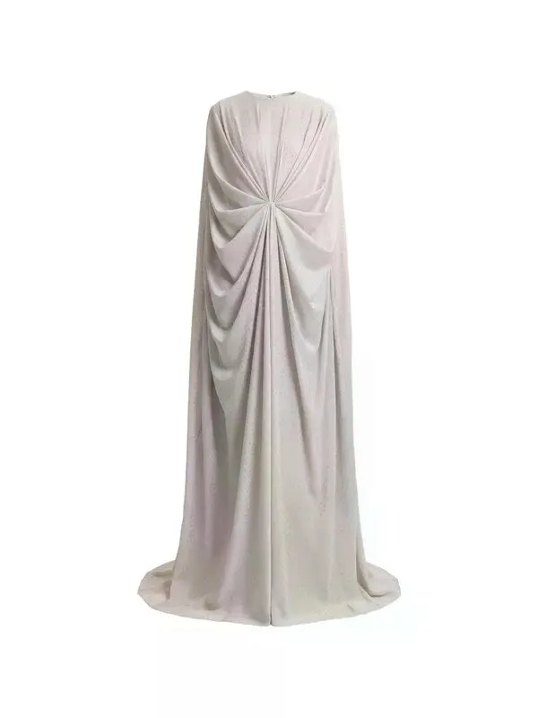 GEMY MAALOUF Beaded-neckline Maxi Kaftan - Neutrals
